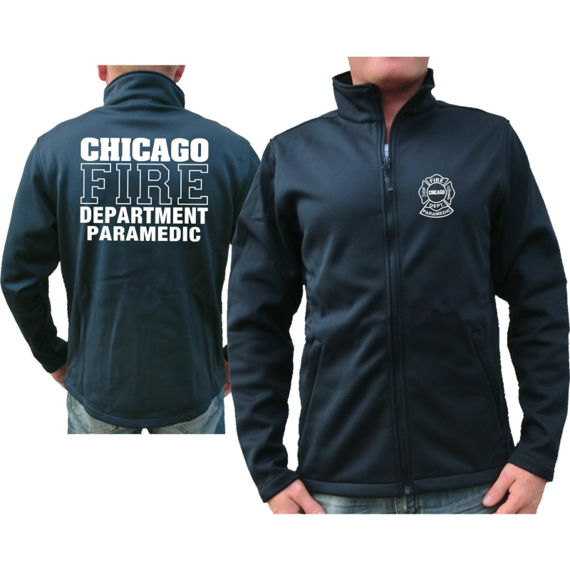 CHICAGO FIRE Dept. SmartSoftshelljacke navy, PARAMEDIC, weiße Schrift ...